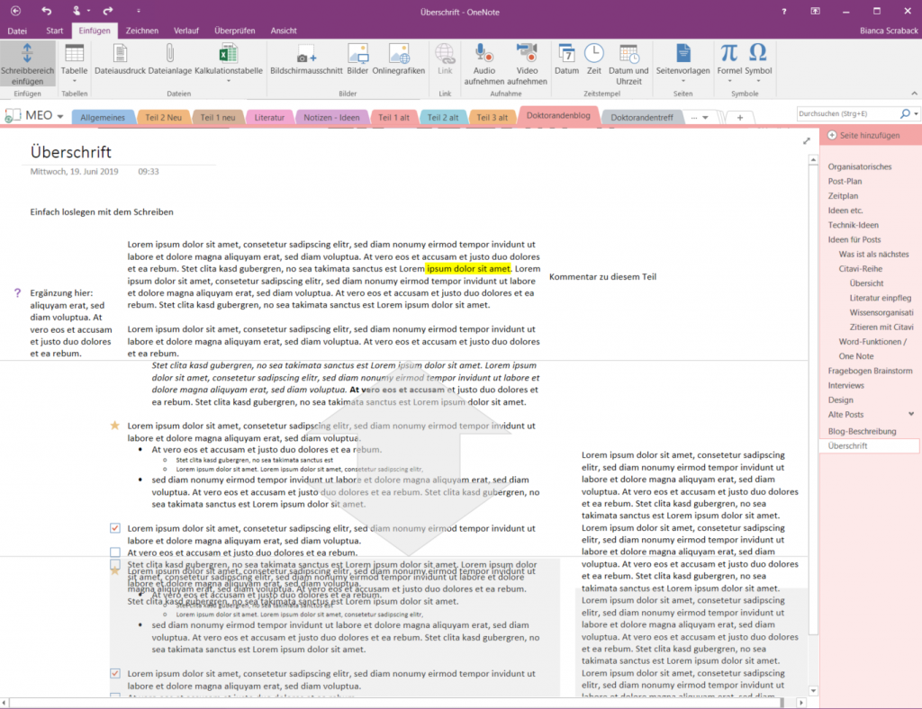Notizverarbeitung mit Microsoft One Note – Teil 1 – Dr. Jur.
