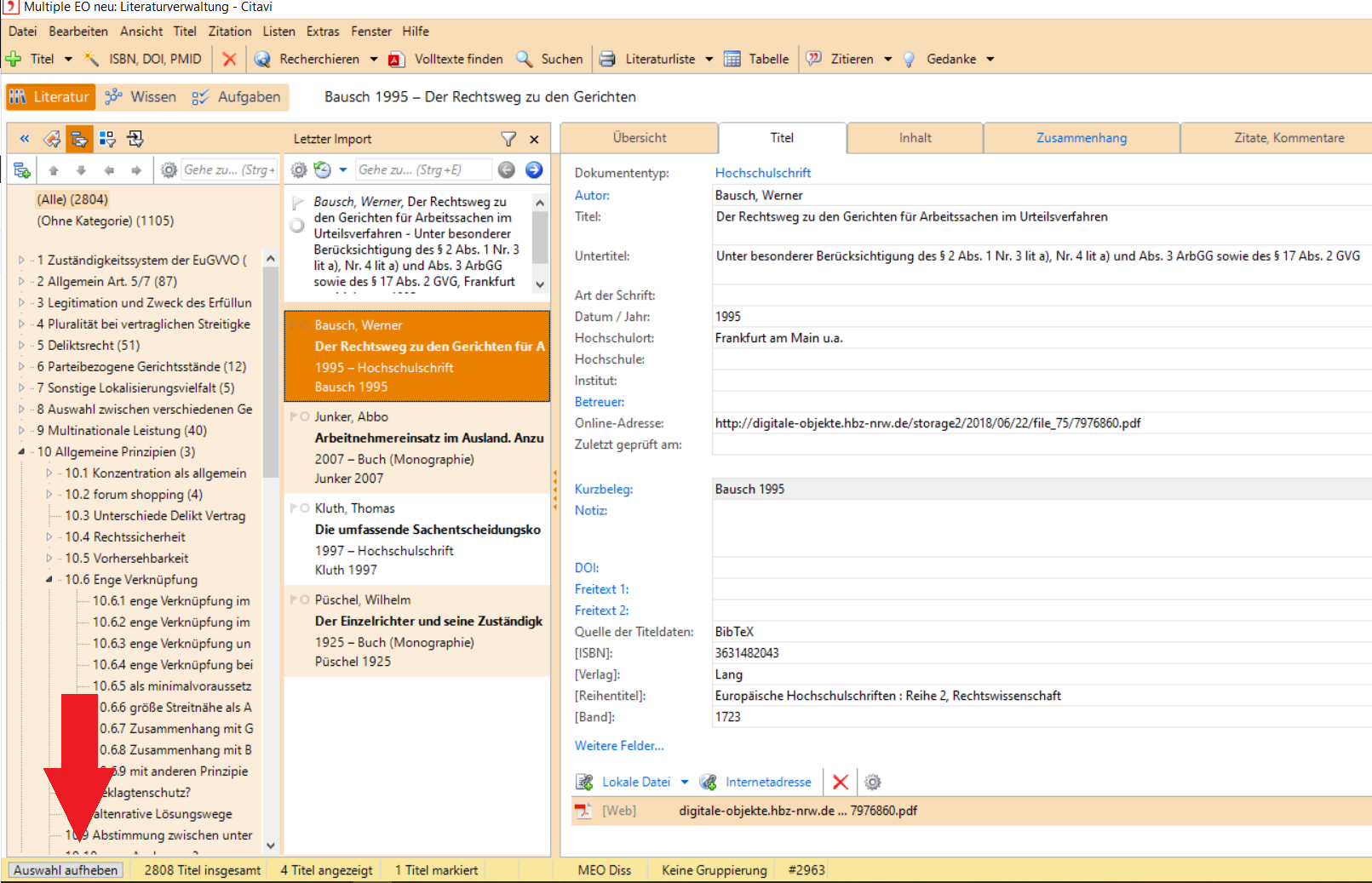 Literatur erfassen und verwalten (Citavi Teil 2/6) – Dr. Jur.